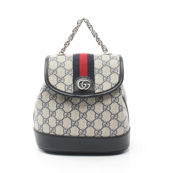Gucci | Bags | Gucci Offdia Gg Supreme Backpack Coated Canvas Leather ...